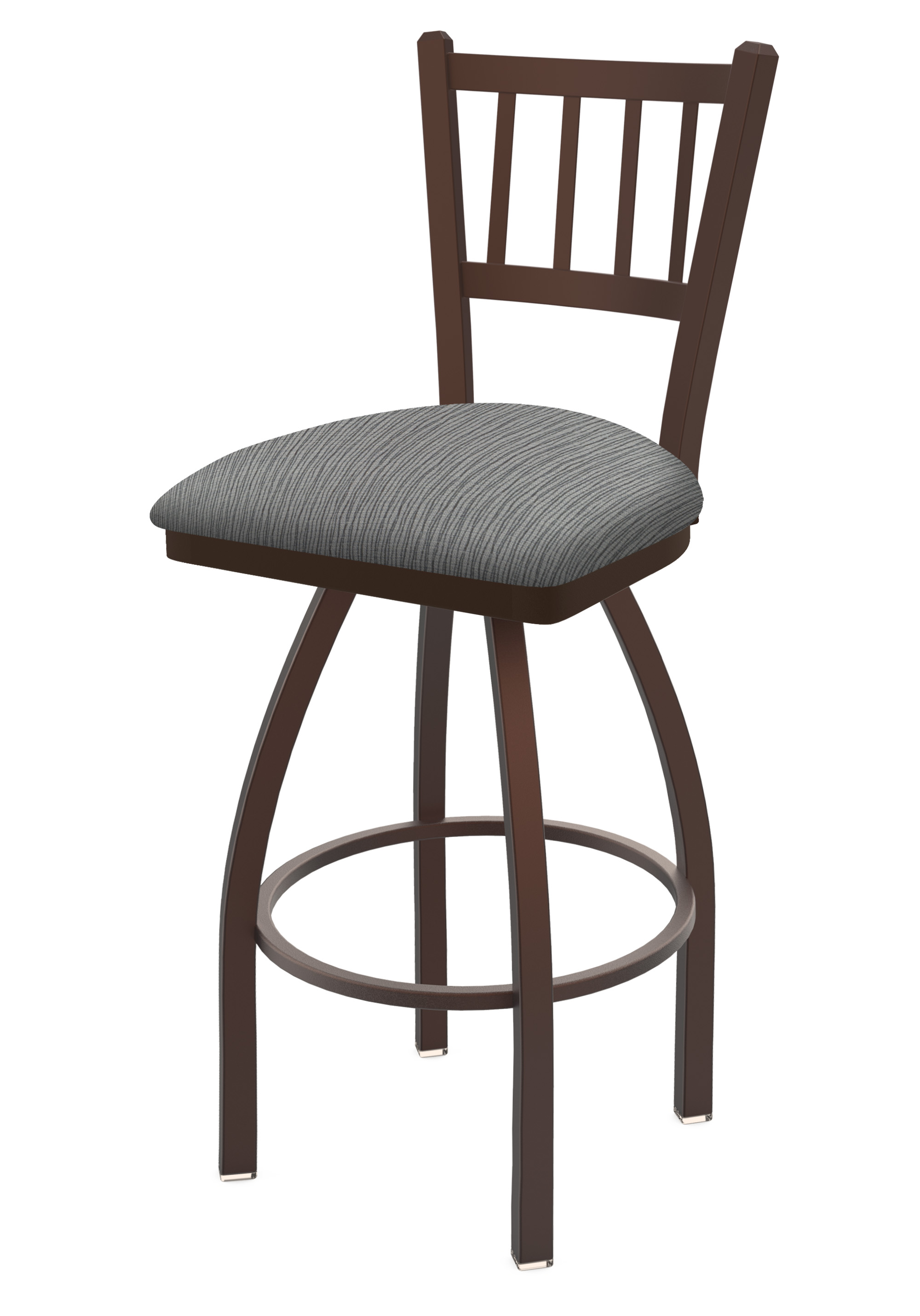 36-Inch Jailhouse Back Bar Stool with Steel Frame, Bronze Finish, Graph ...
