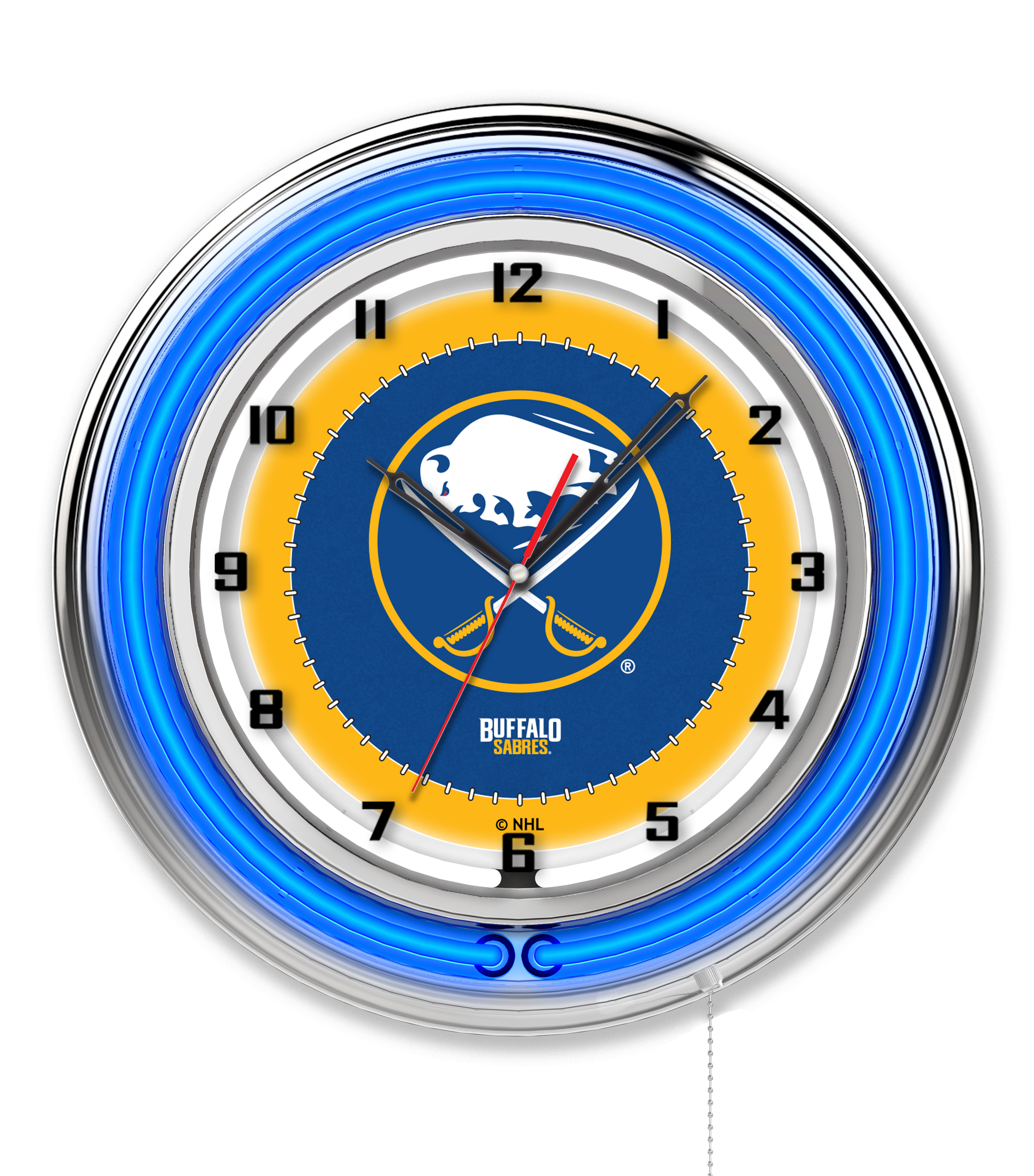 NHL - Buffalo Sabres Double Neon Ring, Logo Clock Hockey Team Logo | eBay