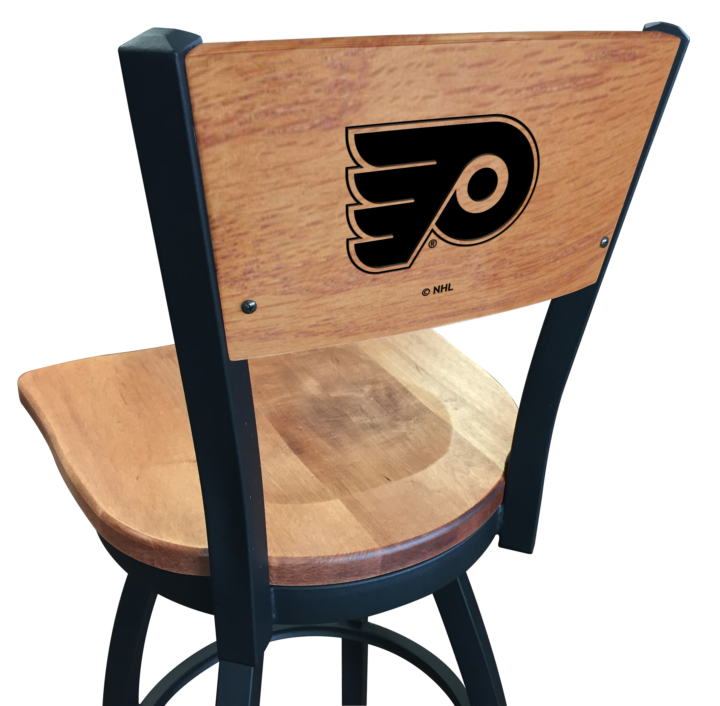 L038 Philadelphia Flyers 25" Swivel Counter Stool with Black Wrinkle ...