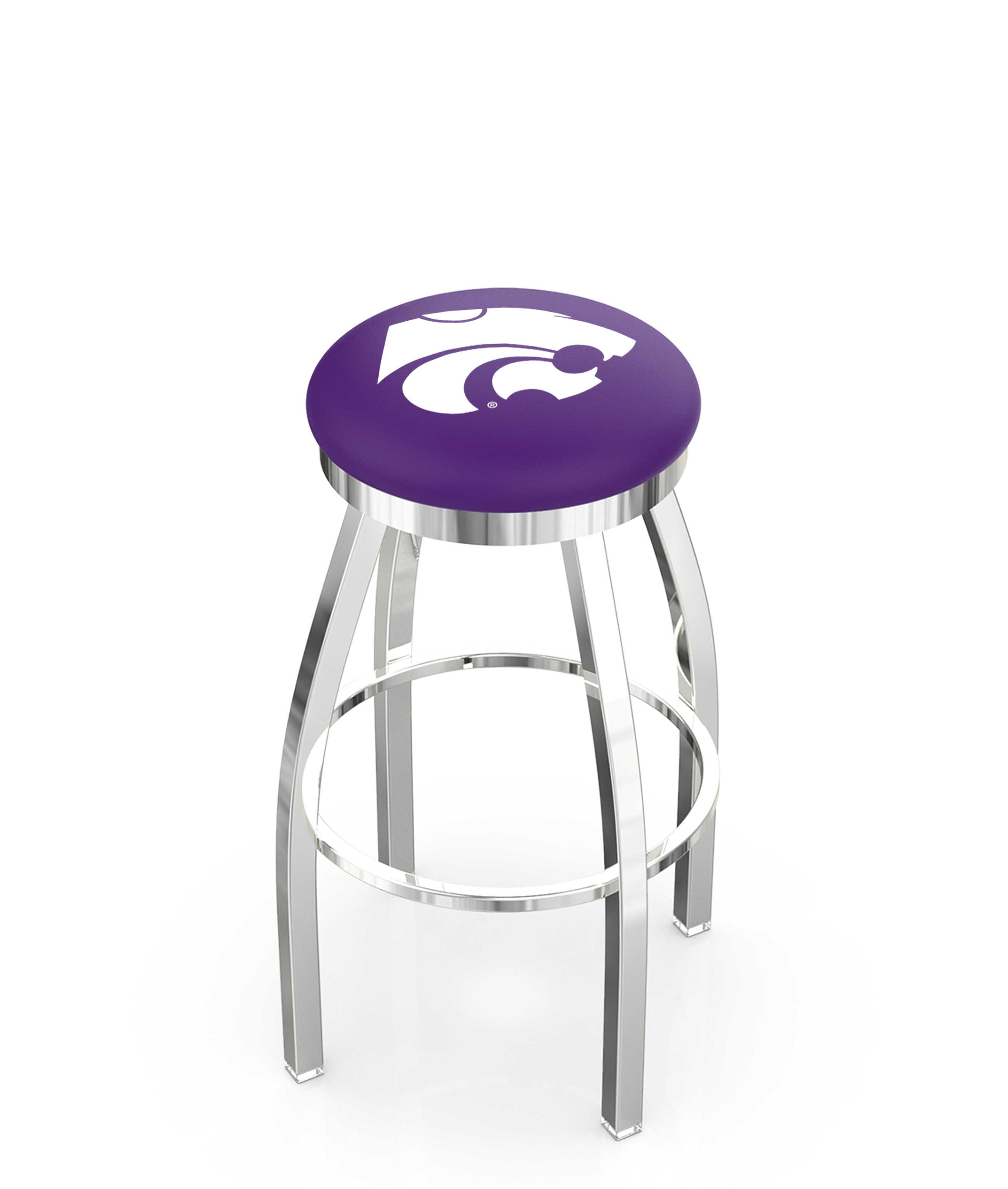 L8C2C Kansas State 36" Swivel Bar Stool with Chrome Finish
